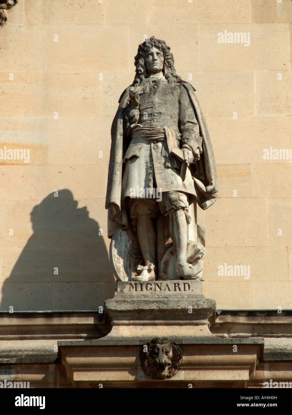 Gallery of statues at the courtyard of the Louvre Museum. Paris. France ...