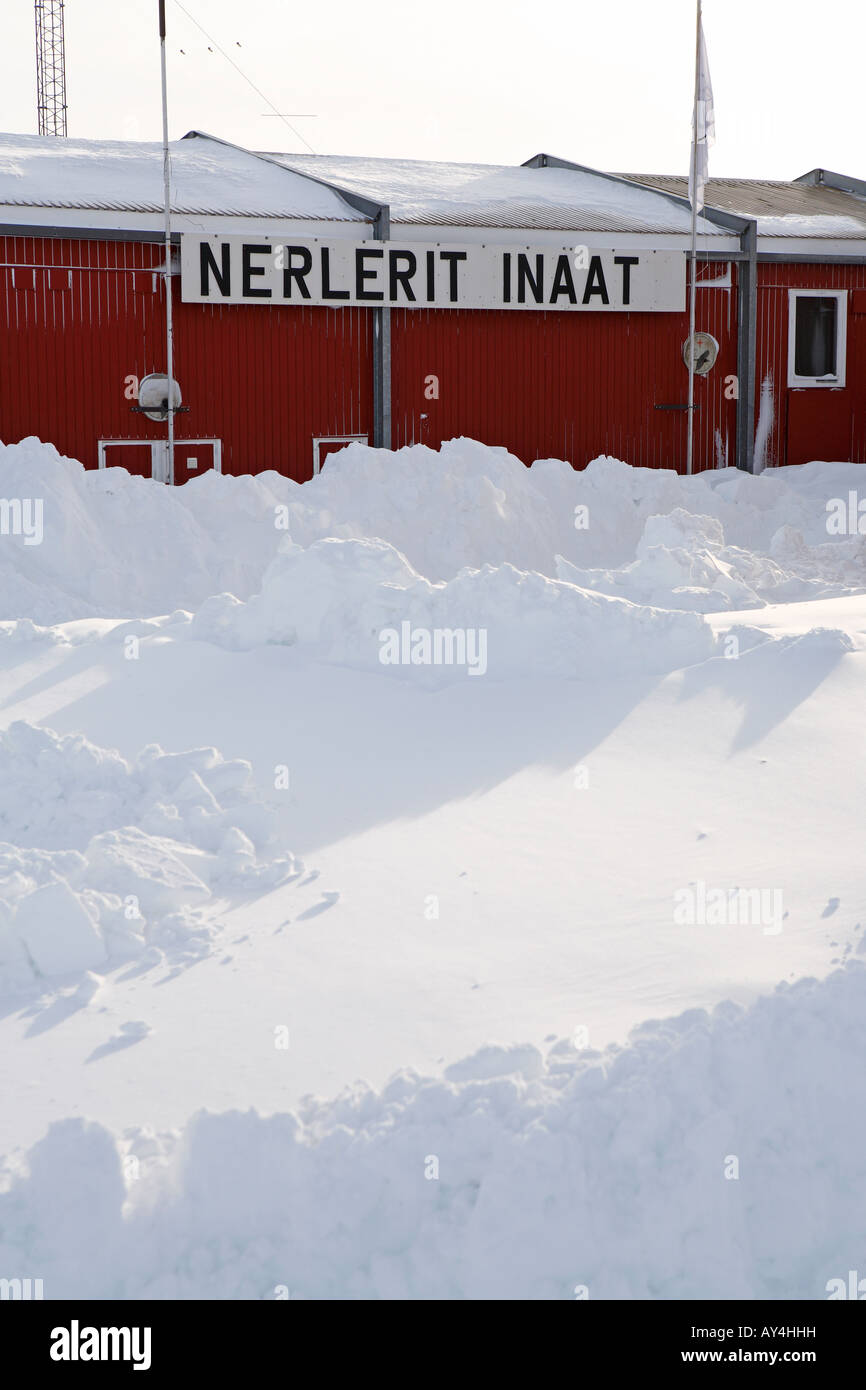 Terminal Building, Constable Point Airport, East Greenland Stock Photo ...