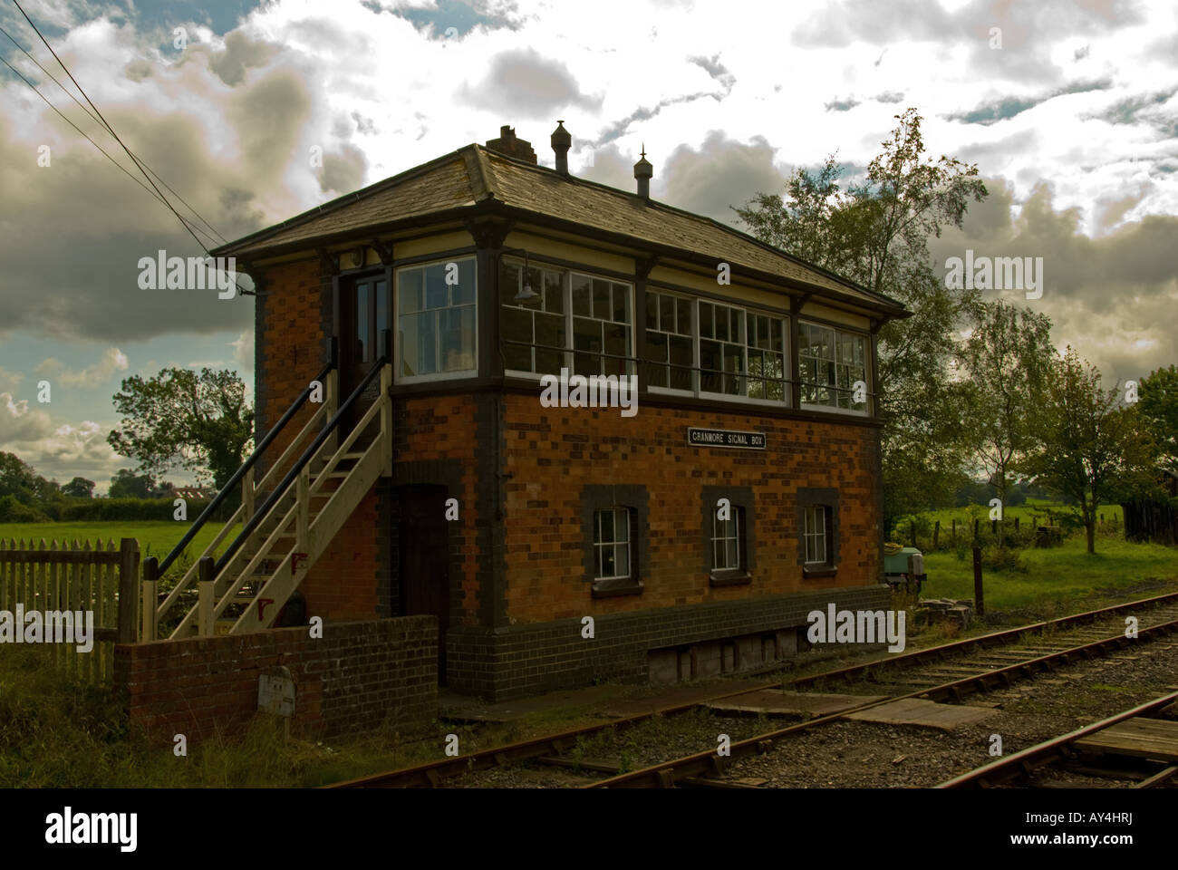 Signal box, East Somerset Railway, Cranmore railway station Stock Photo ...