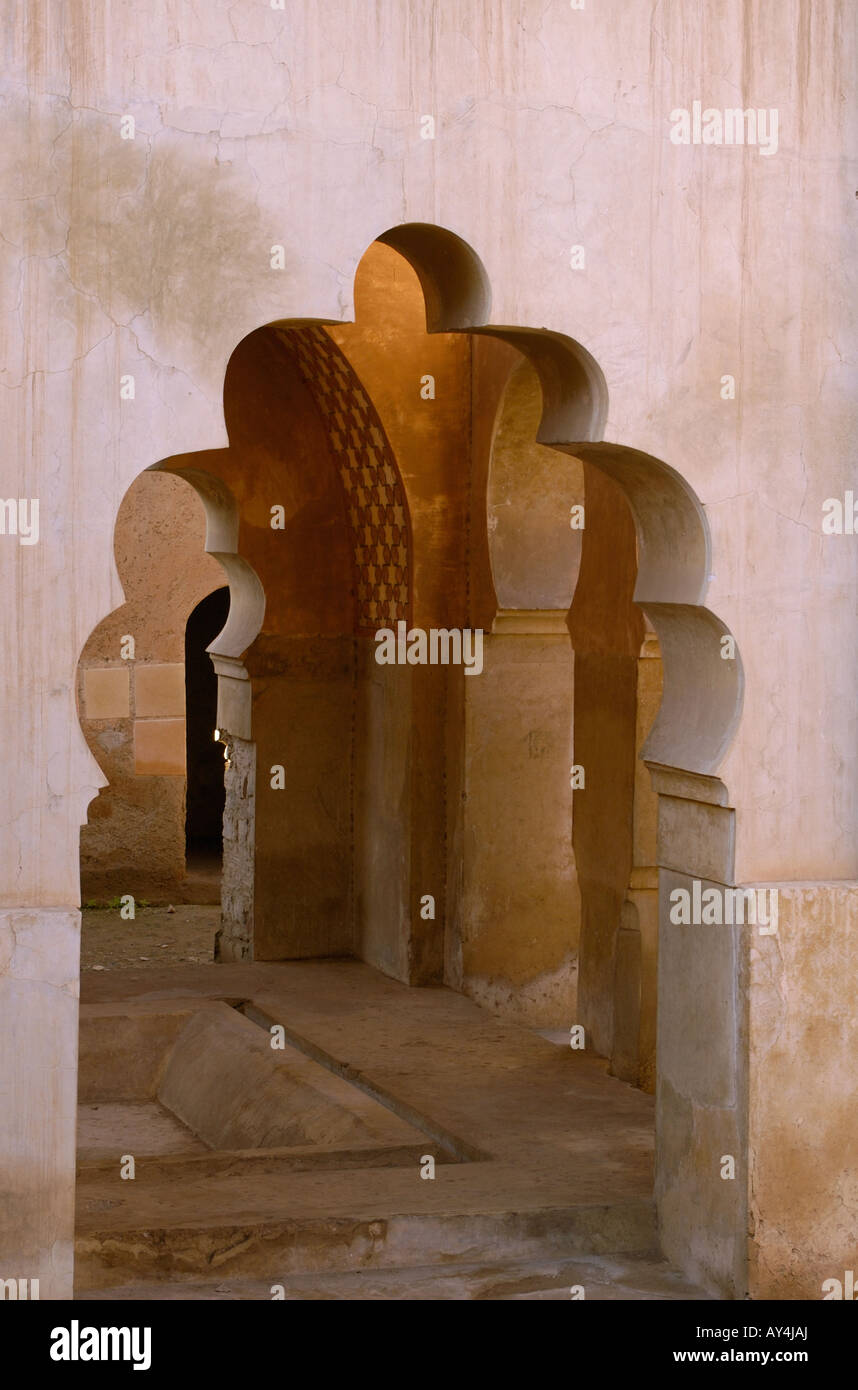 Interior of Koubba Ba adyin Marrakech Morocco Stock Photo - Alamy