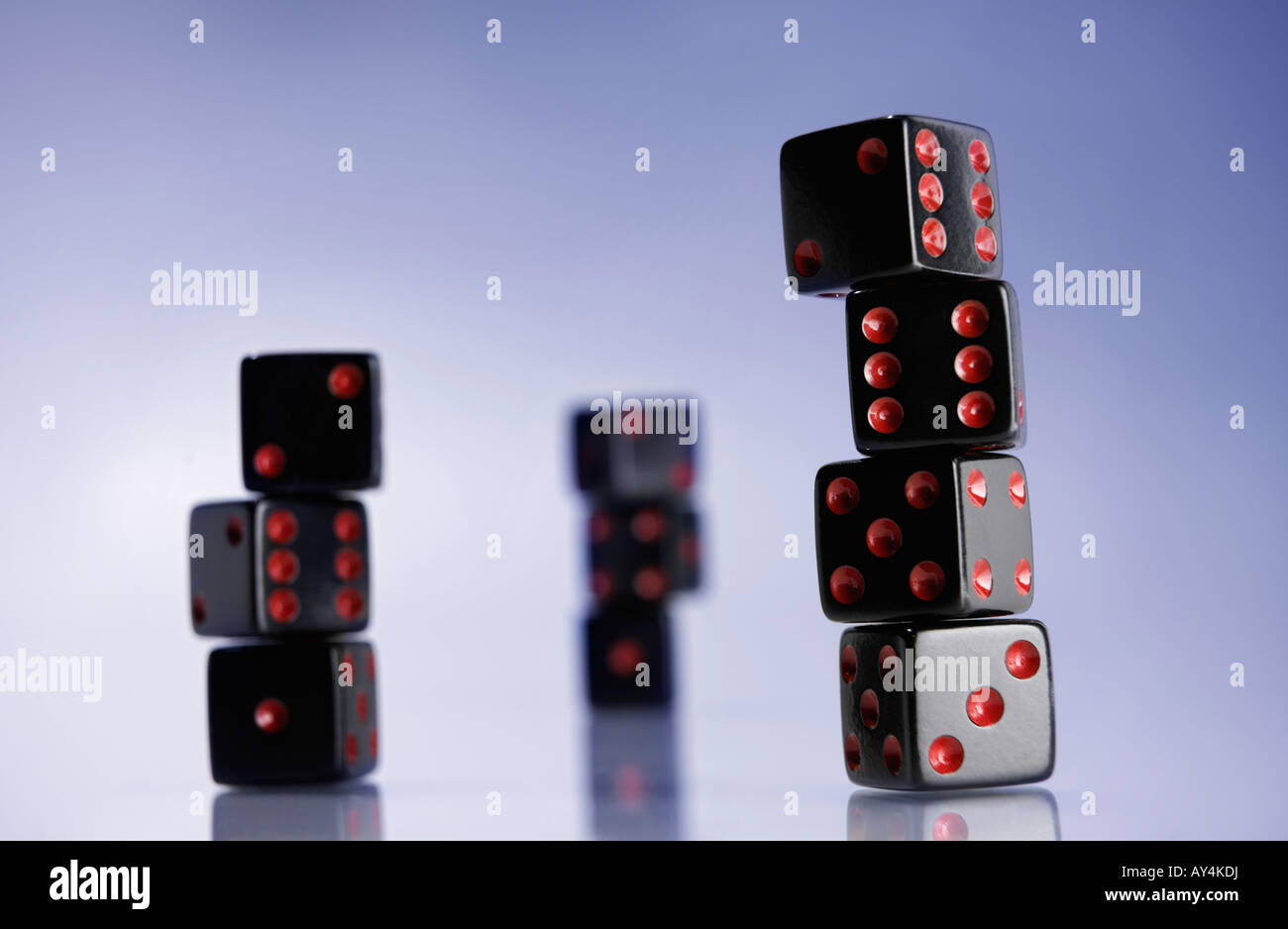 Stacks of dice Stock Photo - Alamy