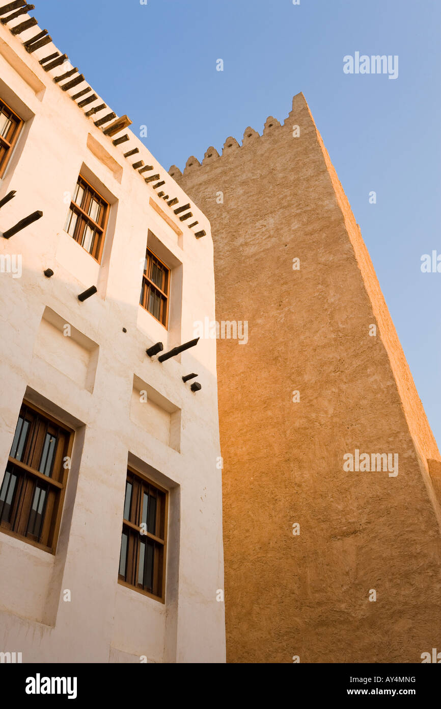 Qatar, Doha, Middle East, traditional buildings in the newly restored ...