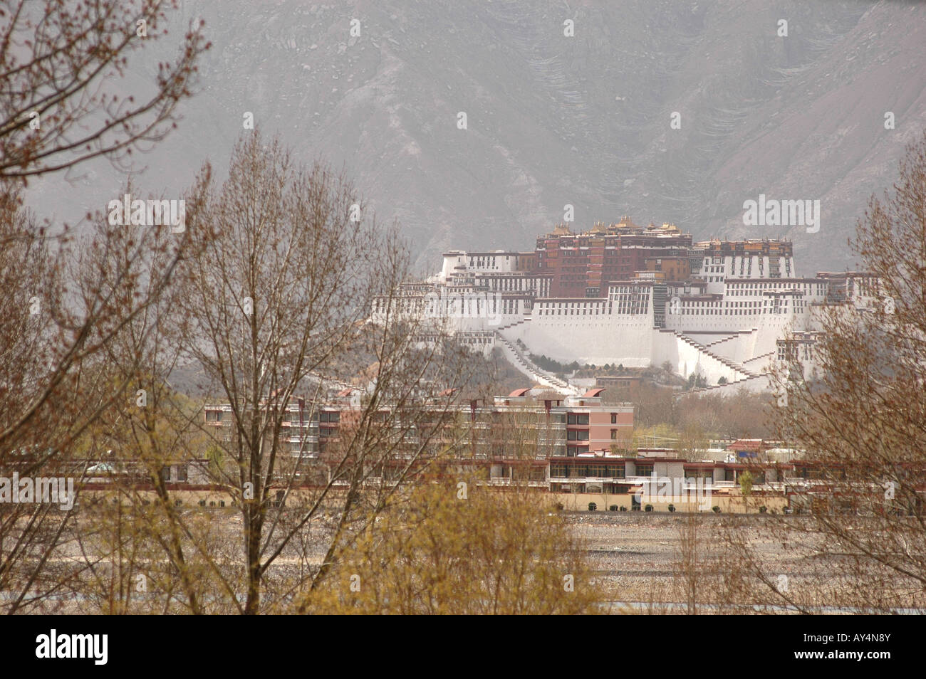 The former home of the Dalai Lama, the Potala Palace rises above Lhasa ...