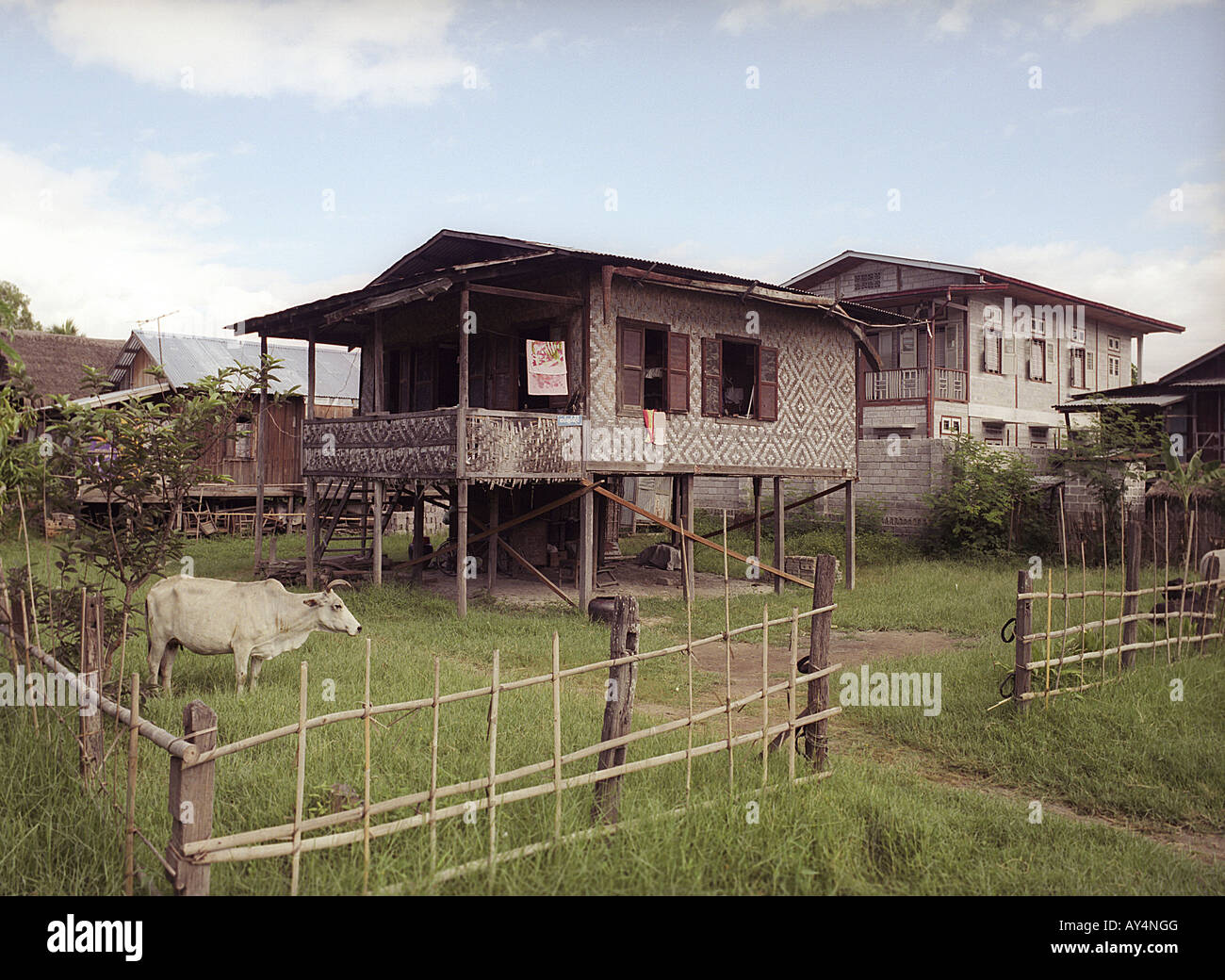 A typicial Burmese house Stock Photo - Alamy