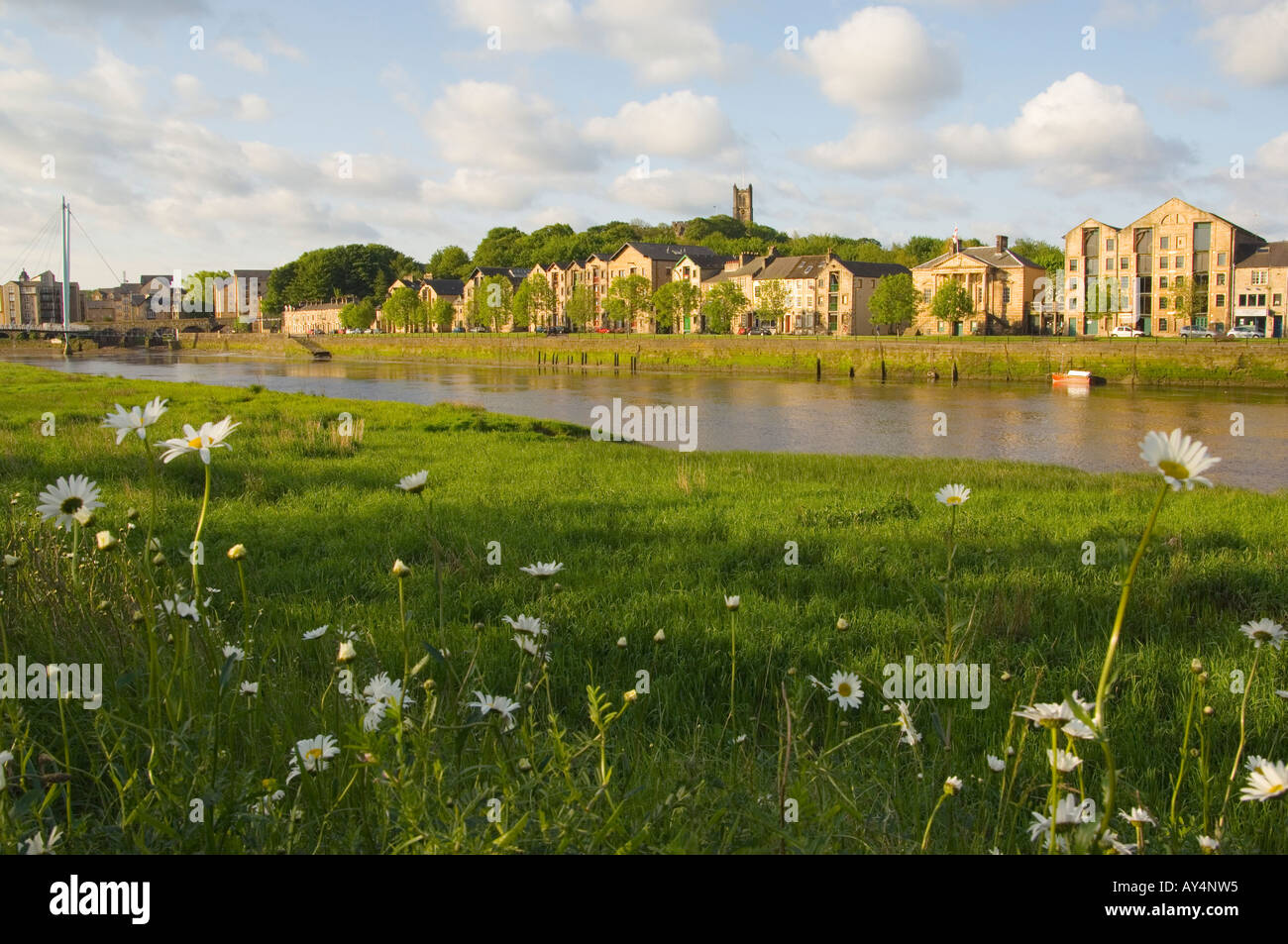 View of Lancaster Lancashire with the River Lune St George s Quay ...