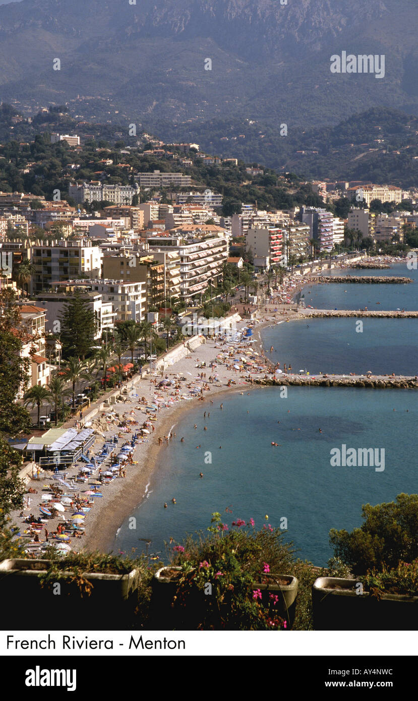 French Riviera Menton Stock Photo - Alamy