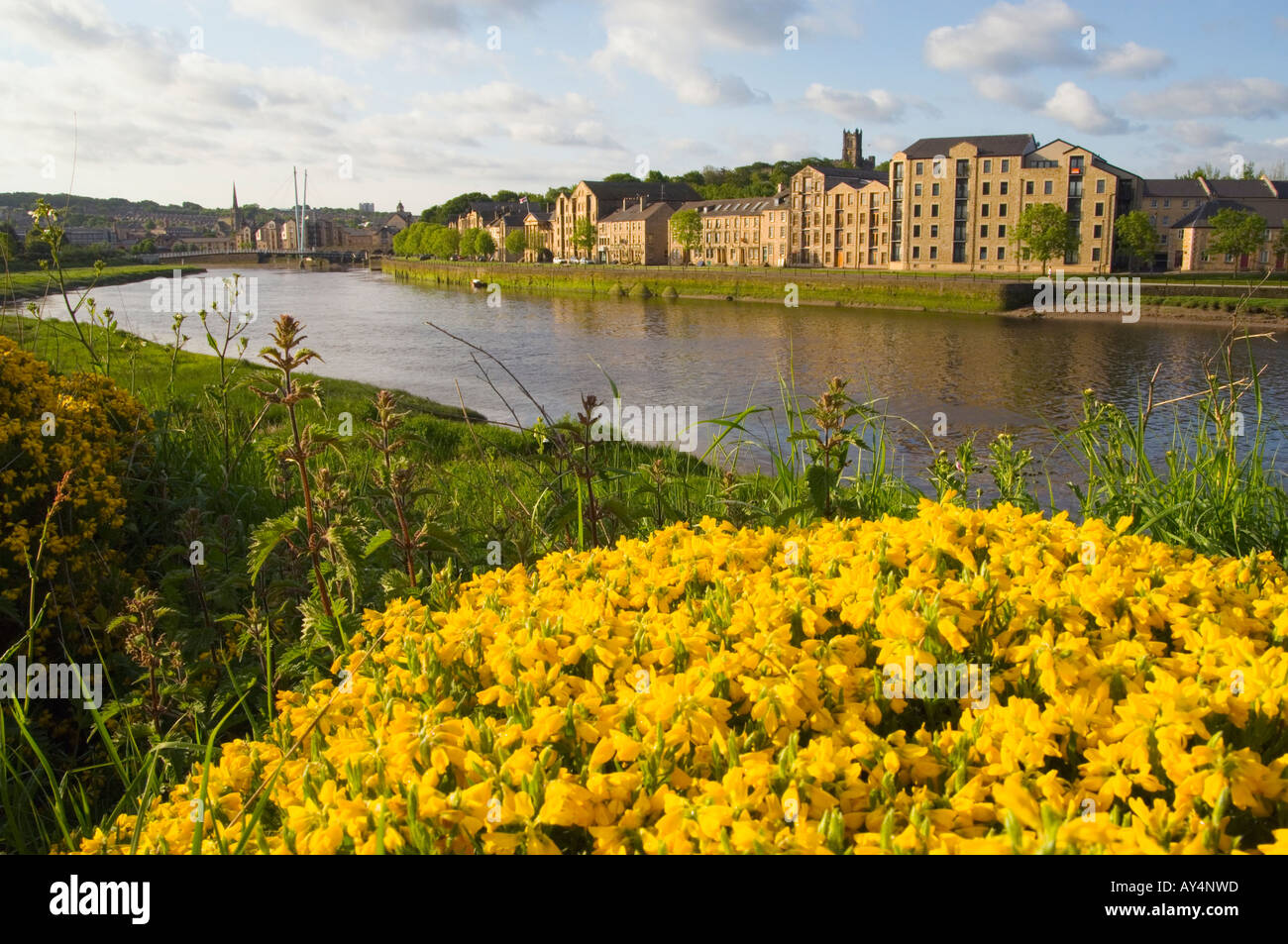 View of Lancaster Lancashire with the River Lune St George s Quay ...