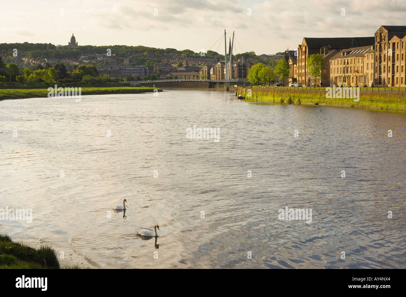 View of Lancaster Lancashire with the River Lune St George s Quay ...
