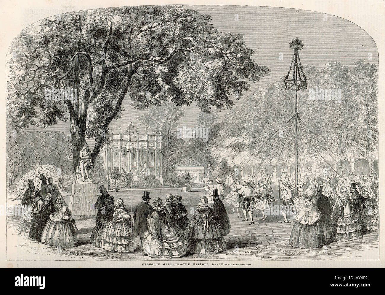 Maypole Dance 1858 Stock Photo - Alamy
