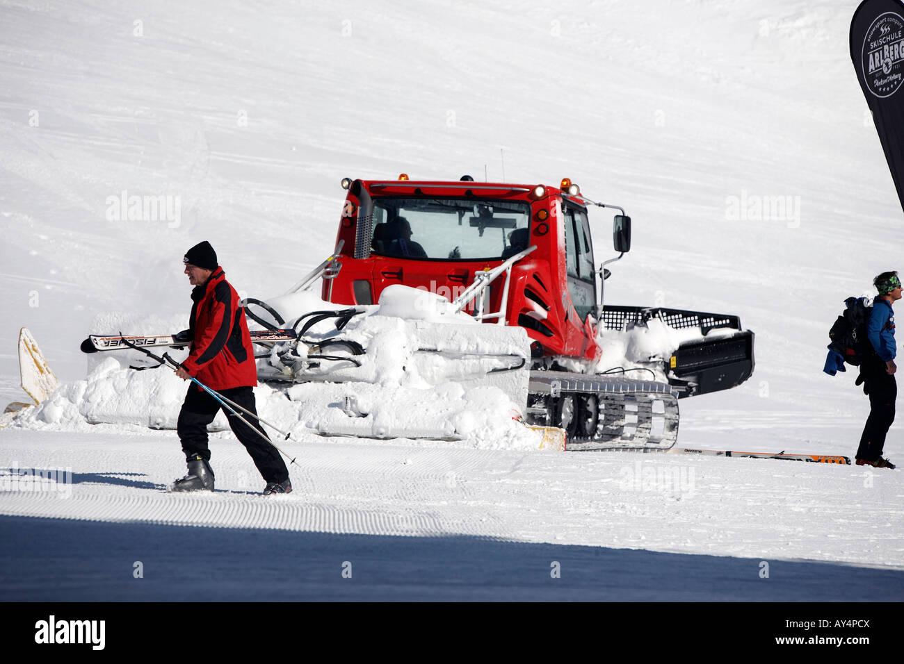 Snow plough in operation Stock Photo - Alamy