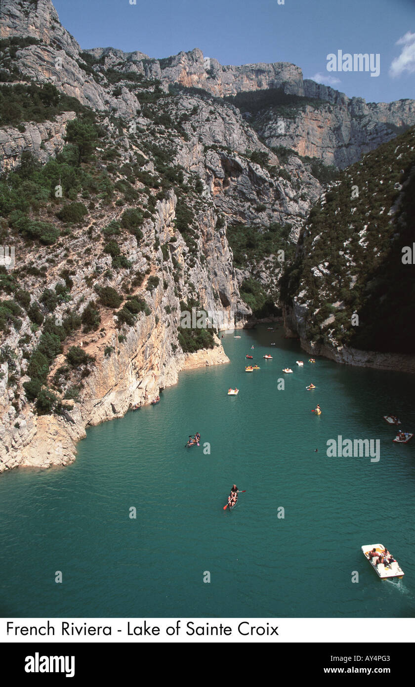 French Riviera Lake of Sainte Croix Stock Photo - Alamy