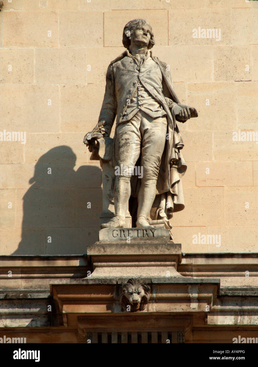 Gallery of statues at the courtyard of the Louvre Museum. Paris. France ...