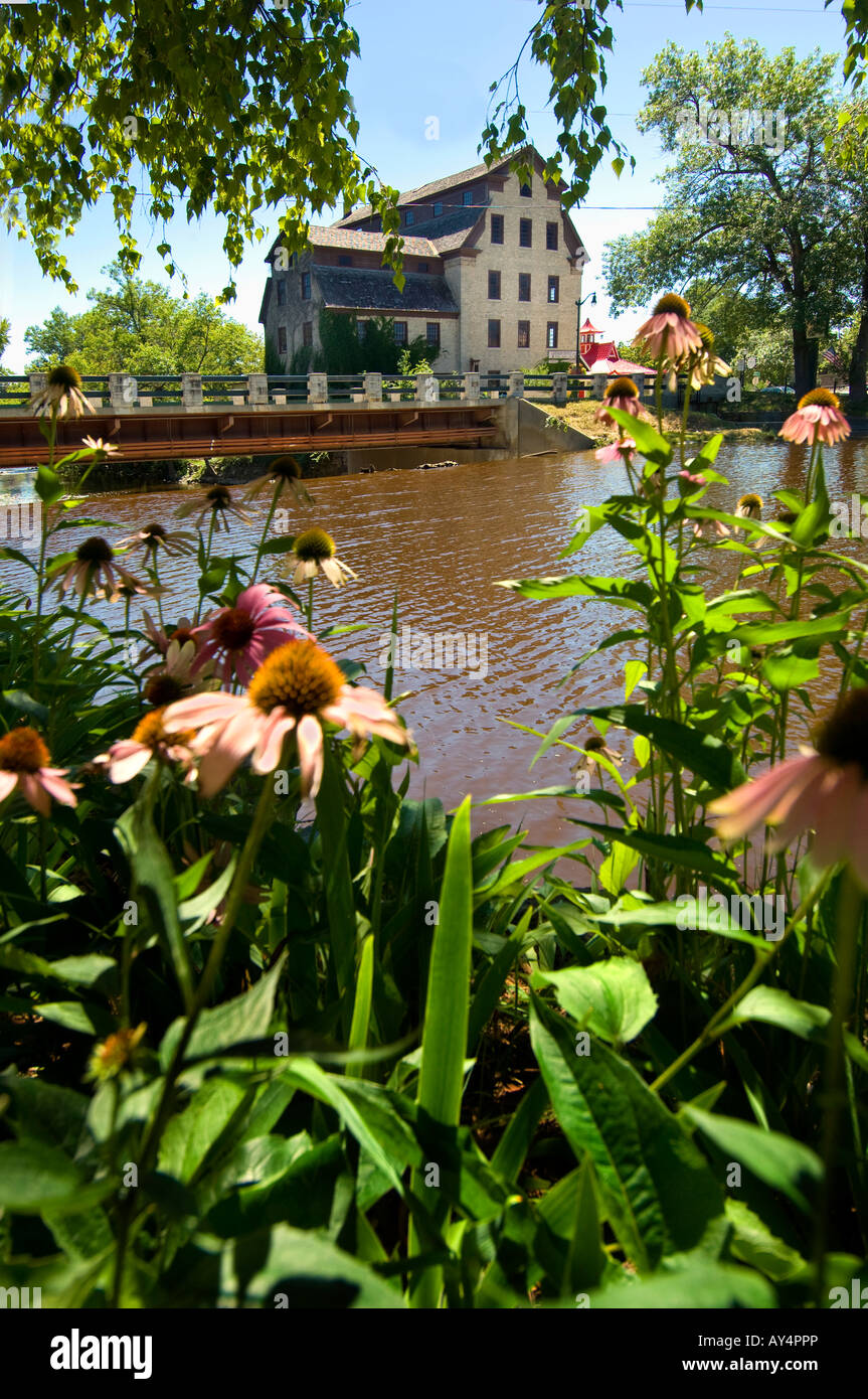 The historic Cedarburg Mill on Cedar Creek in Cedarburg Wisconsin Stock ...