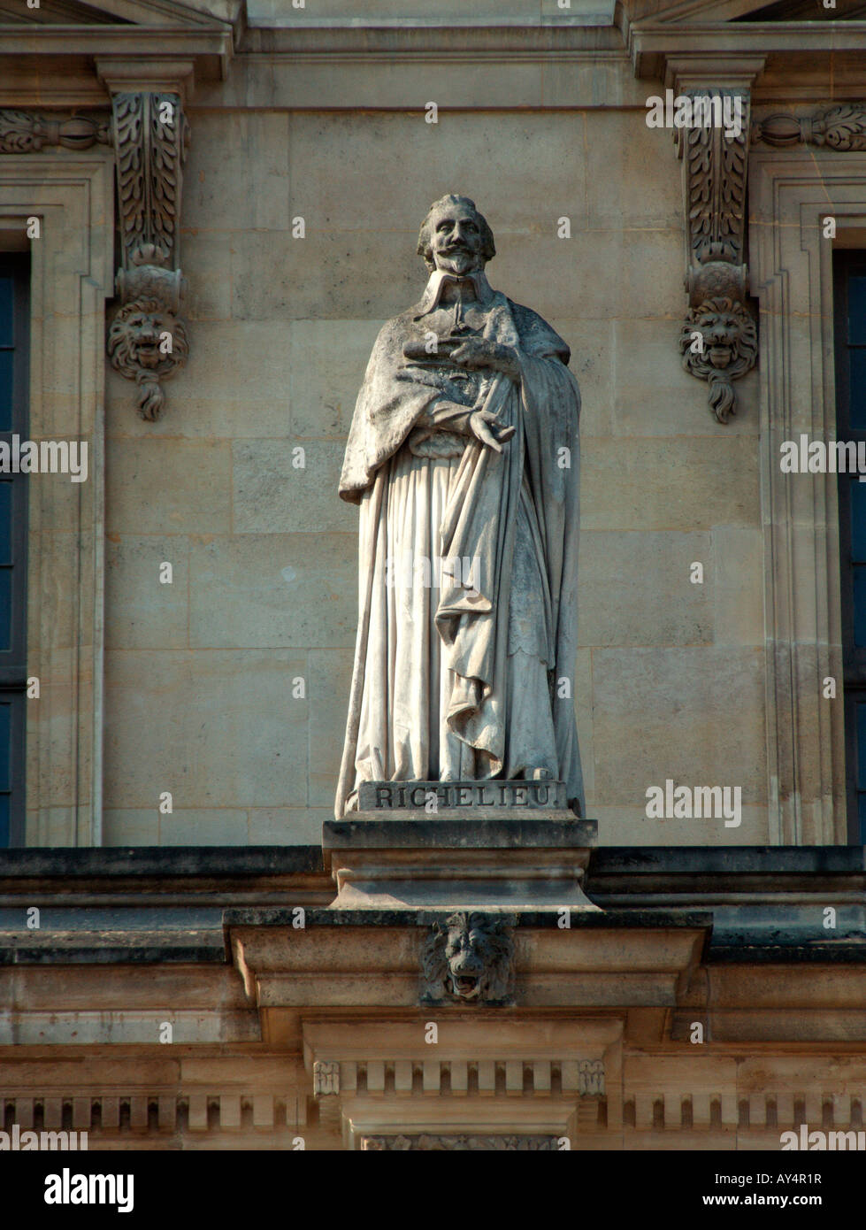Gallery of statues at the courtyard of the Louvre Museum. Paris. France ...