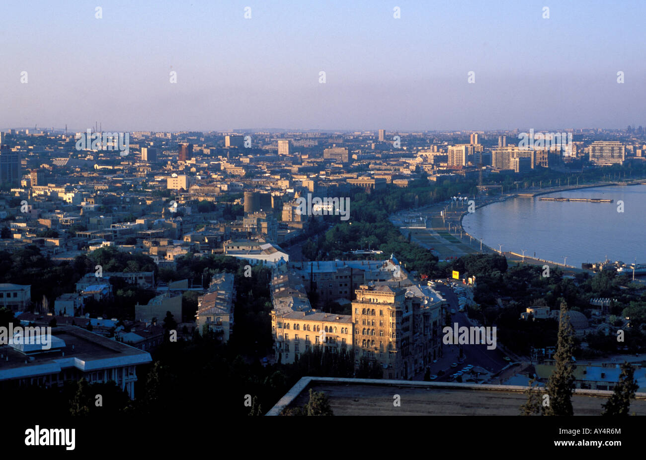 Azerbaijan View of Baku on the Caspian Sea Stock Photo - Alamy