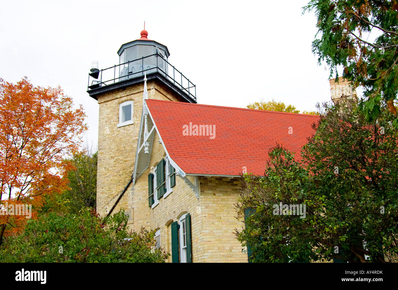 Eagle Bluff Lighthouse Door County Peninsula State Park Wisconsin USA ...