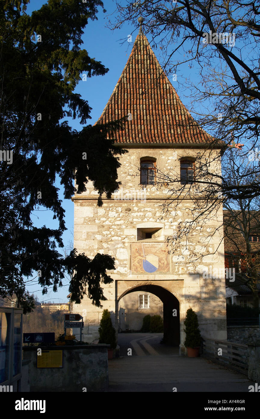 Laufen Castle over the Rhine Falls Stock Photo - Alamy