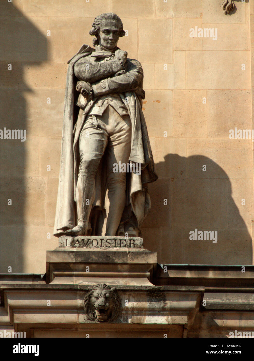 Gallery of statues at the courtyard of the Louvre Museum. Paris. France ...