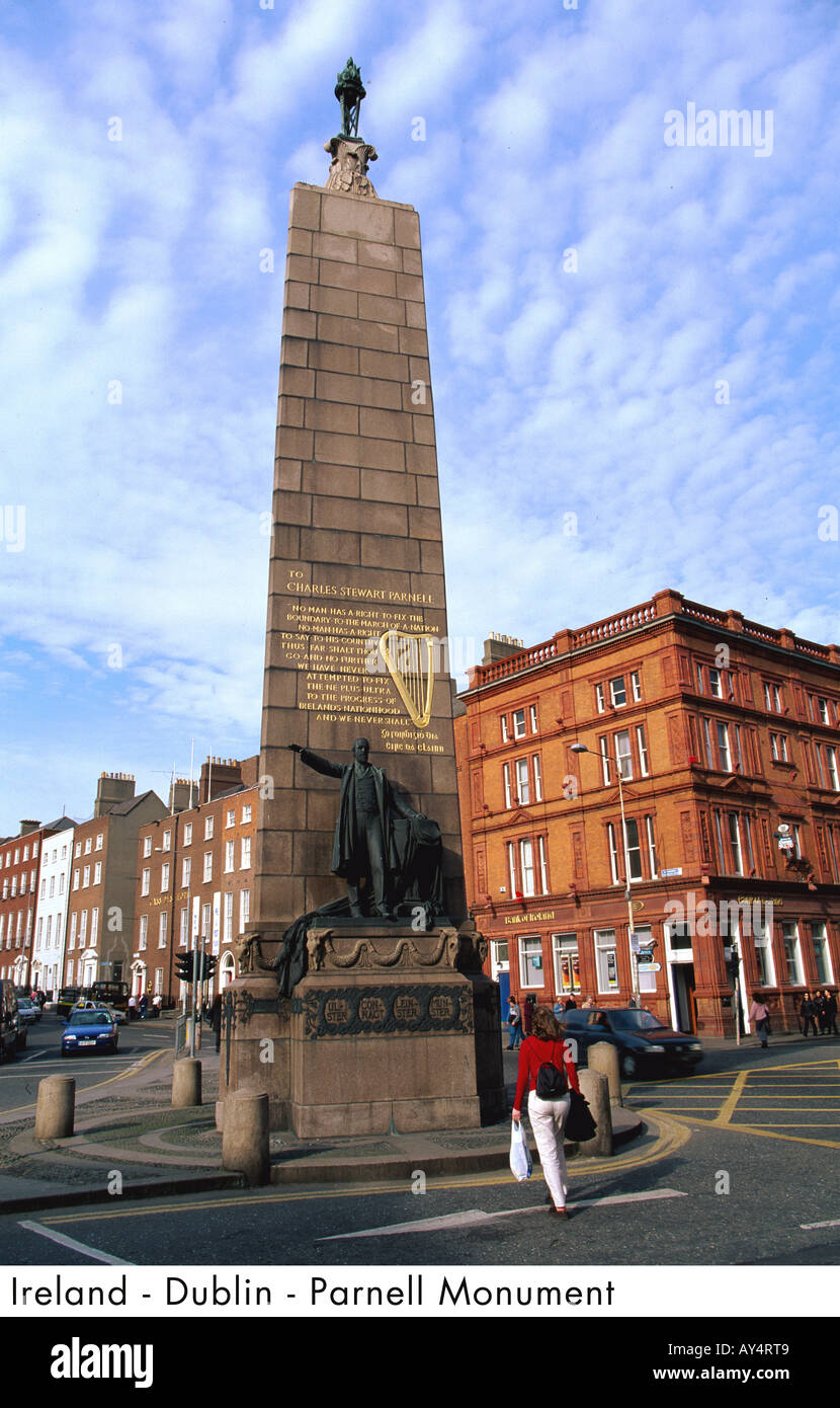 Ireland Dublin Parnell Monument Stock Photo, Royalty Free Image ...