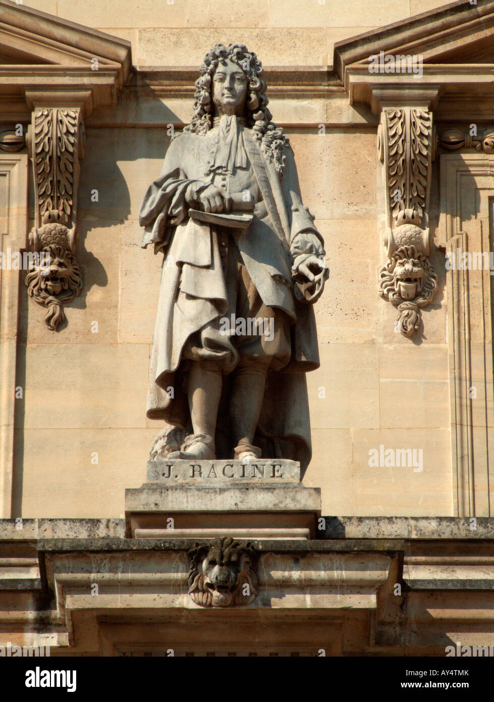 Gallery of statues at the courtyard of the Louvre Museum. Paris. France ...