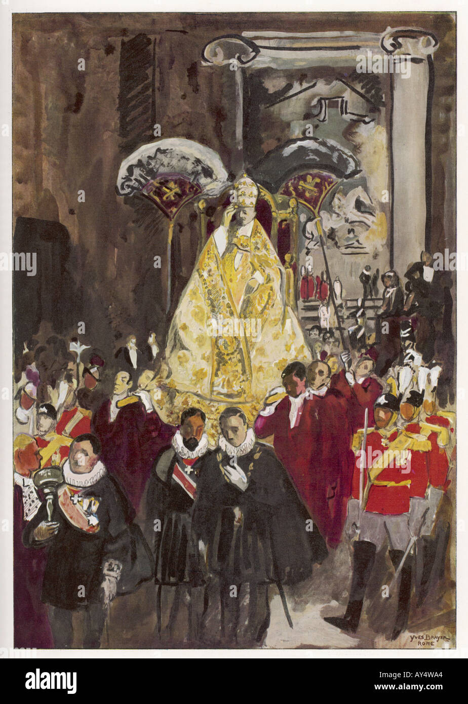 Pope In Procession Stock Photo - Alamy