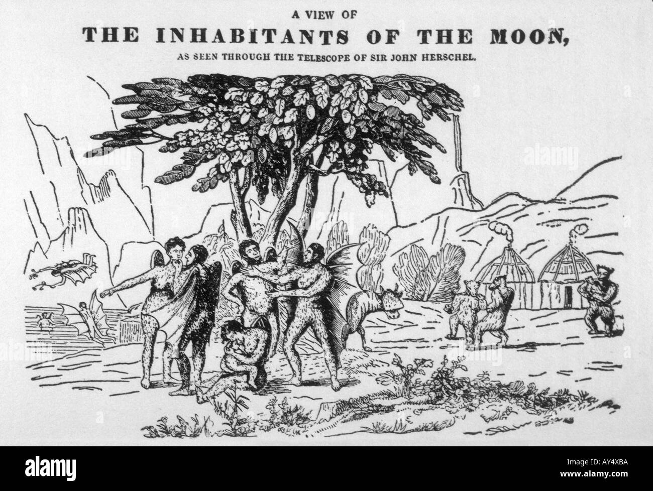 Great Moon Hoax Stock Photo - Alamy