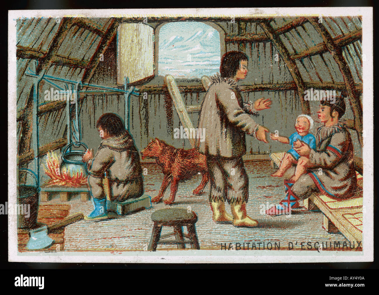 Interior Eskimo Hut Stock Photo - Alamy