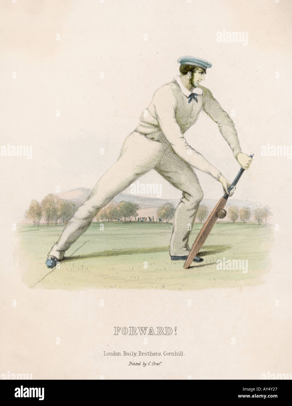 Forward Felix On The Bat Stock Photo - Alamy