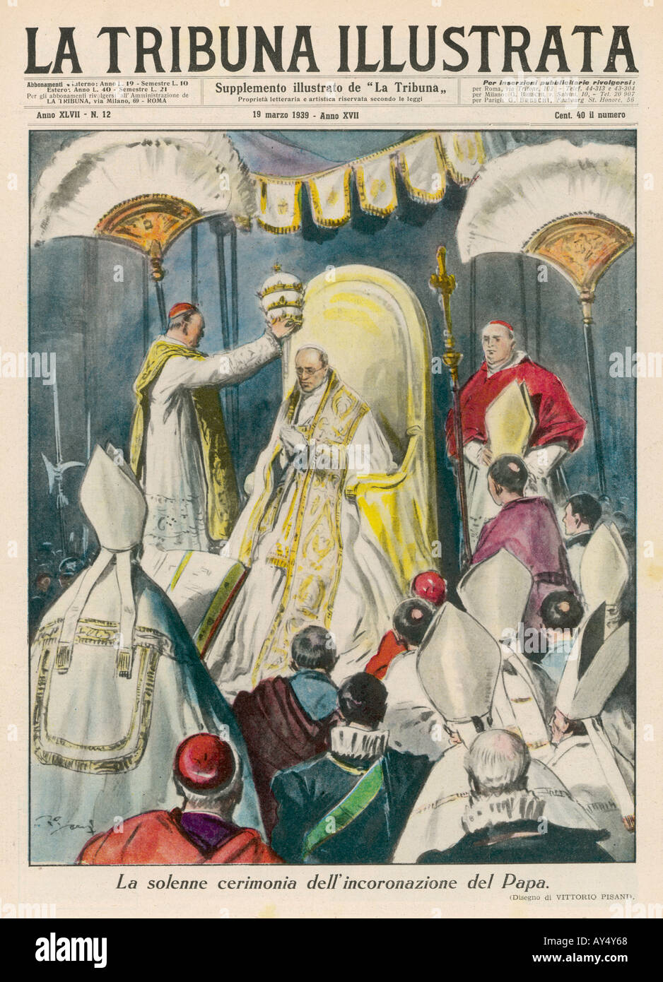 Pope Pius Xii Crowned Stock Photo - Alamy