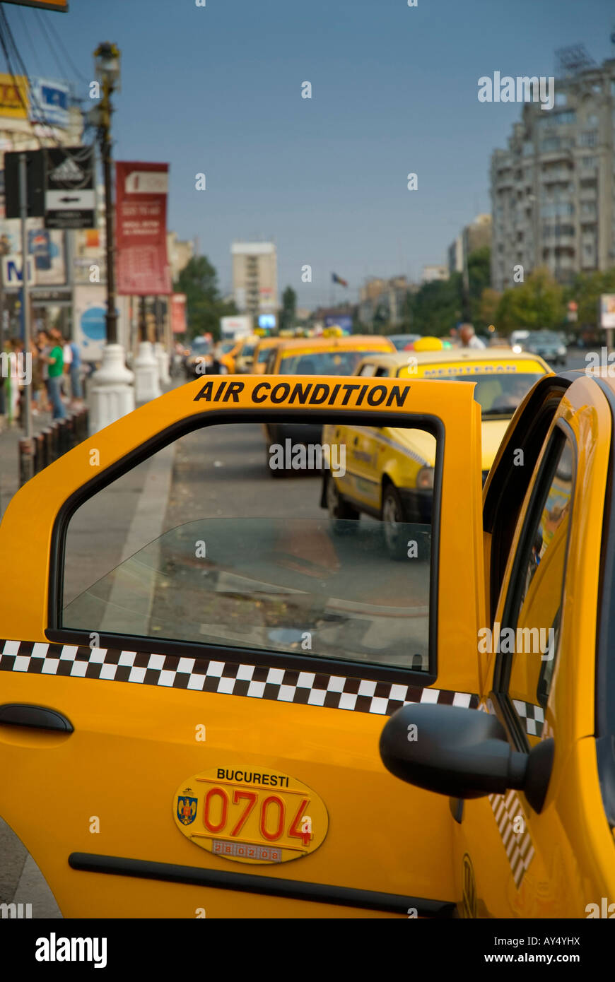 TAXI, BUCHAREST, ROMANIA Stock Photo - Alamy
