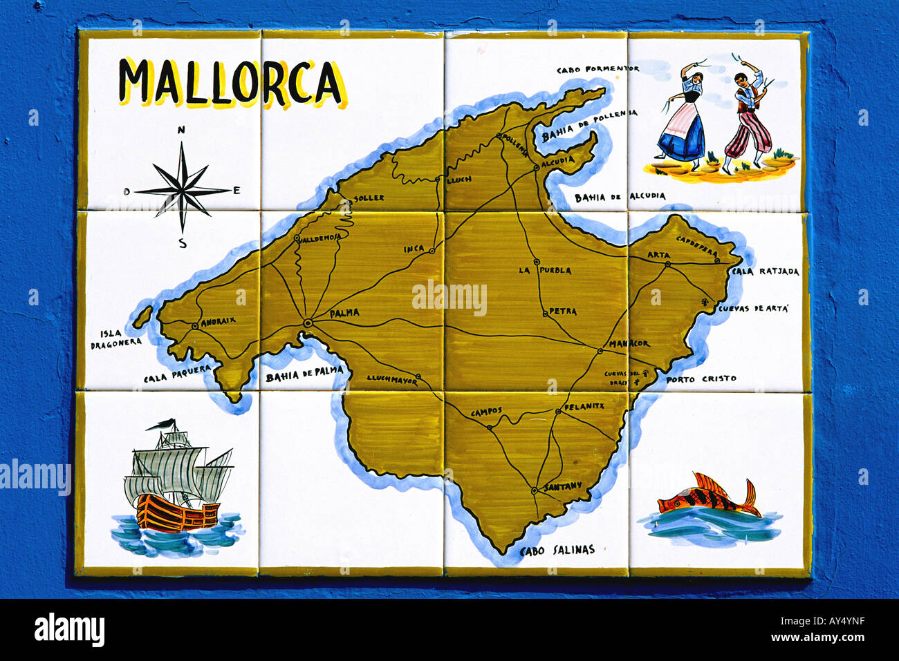 Balearics map hi-res stock photography and images - Alamy
