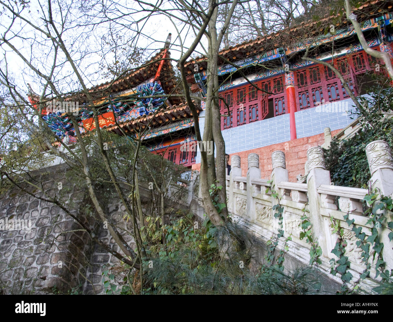 Temple at Longmen (The Dragon Gate Temple) Kunming China Stock Photo ...