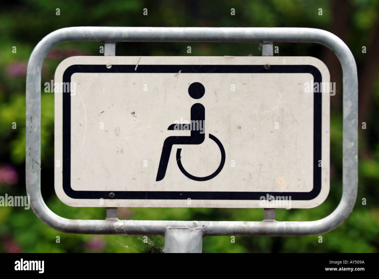 disabled sign black and white Stock Photo - Alamy