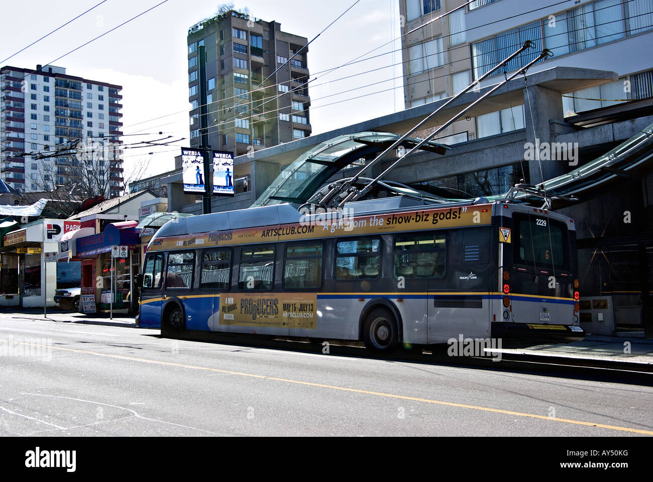 Public mass transportation environmentally green electric trolley ...