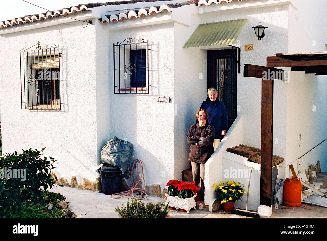 Costa Blanca Moraira Teulada Spain white concrete house Stock Photo - Alamy
