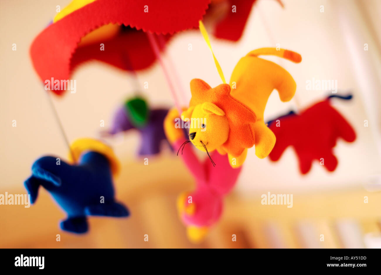 Baby Animal Mobile Stock Photo - Alamy