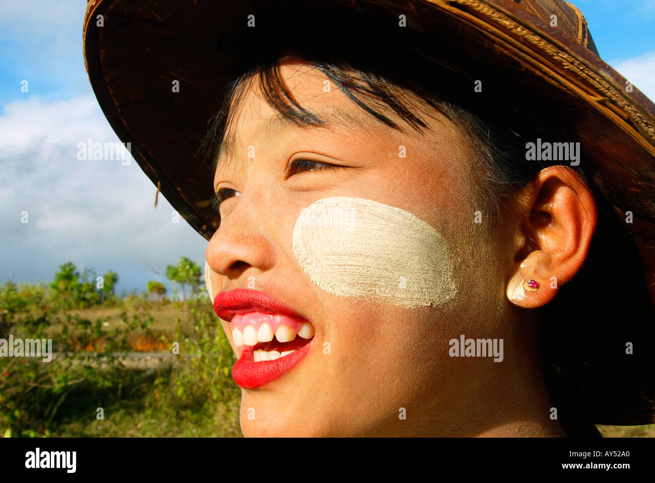 Young woman rural Myanmar Stock Photo - Alamy