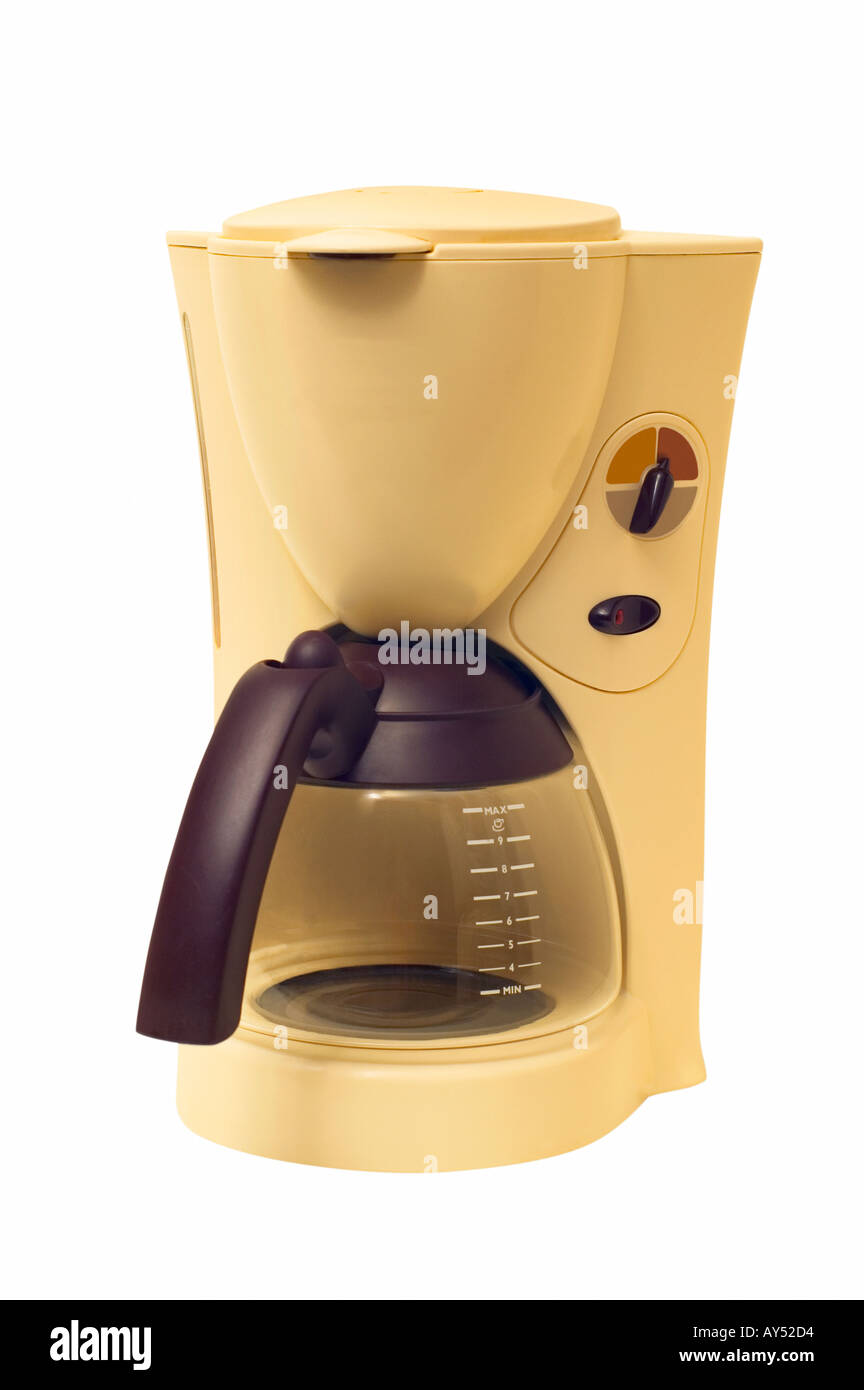 COFFEE MAKER ON WHITE BACKGROUND Stock Photo - Alamy