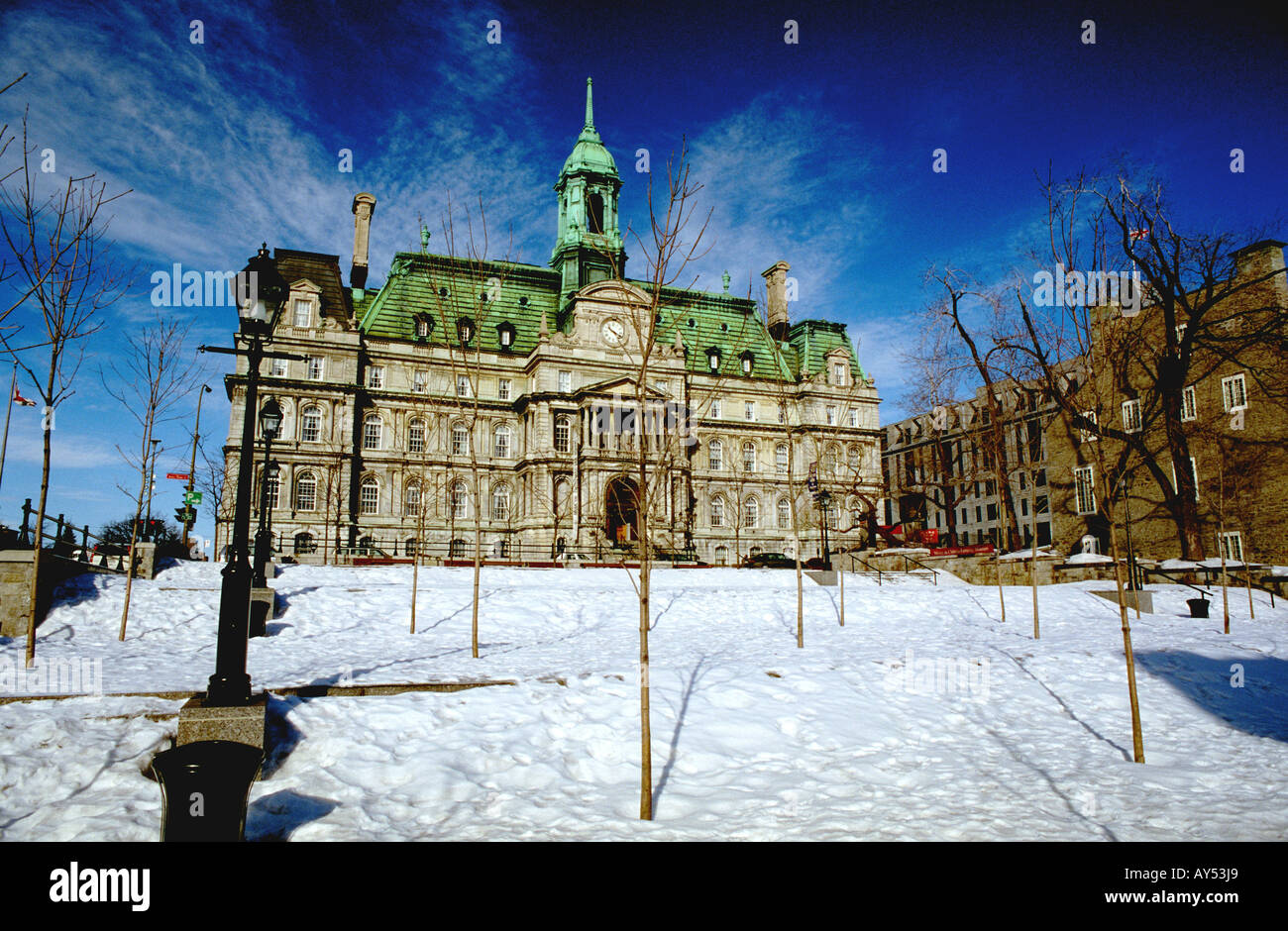 Canada Quebec Old Montreal Town Hall Stock Photo - Alamy