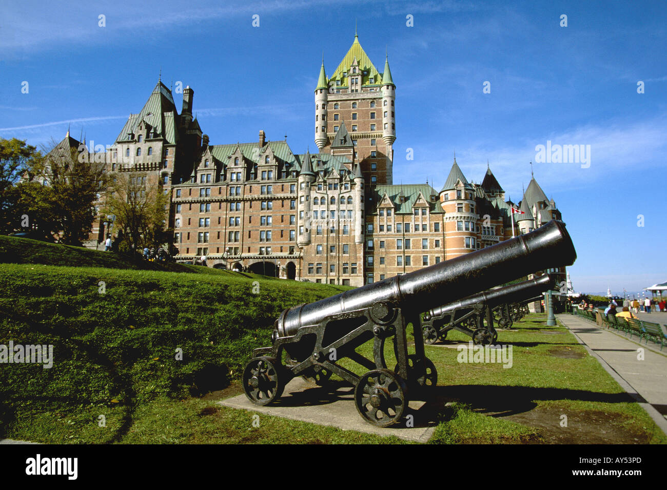 Canada Quebec Town Frontenac Castle Stock Photo - Alamy
