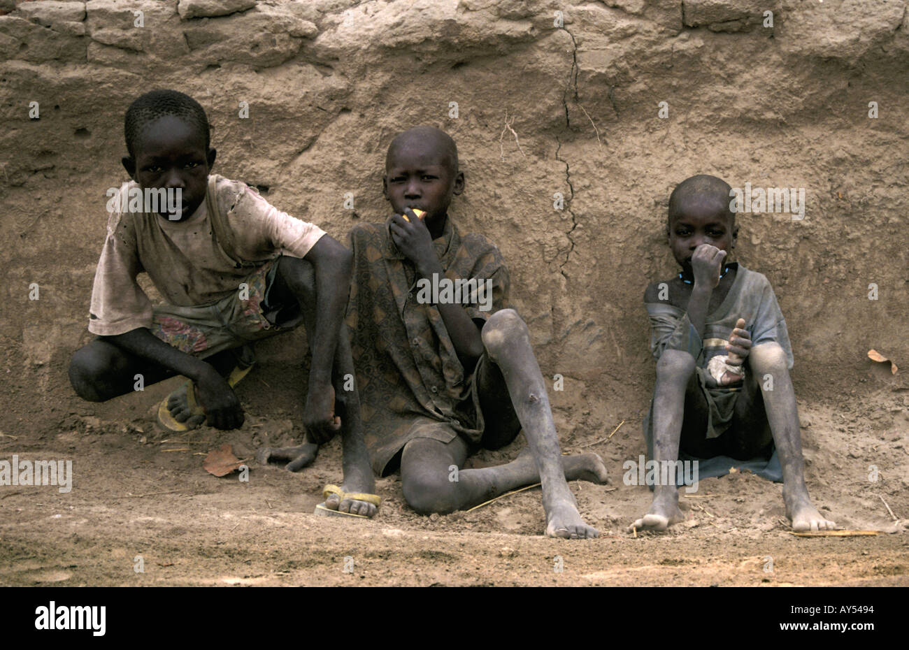Three poor Kids Stock Photo - Alamy