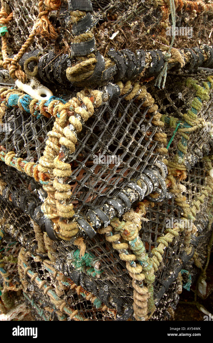 Cornwall lobster cages Stock Photo - Alamy
