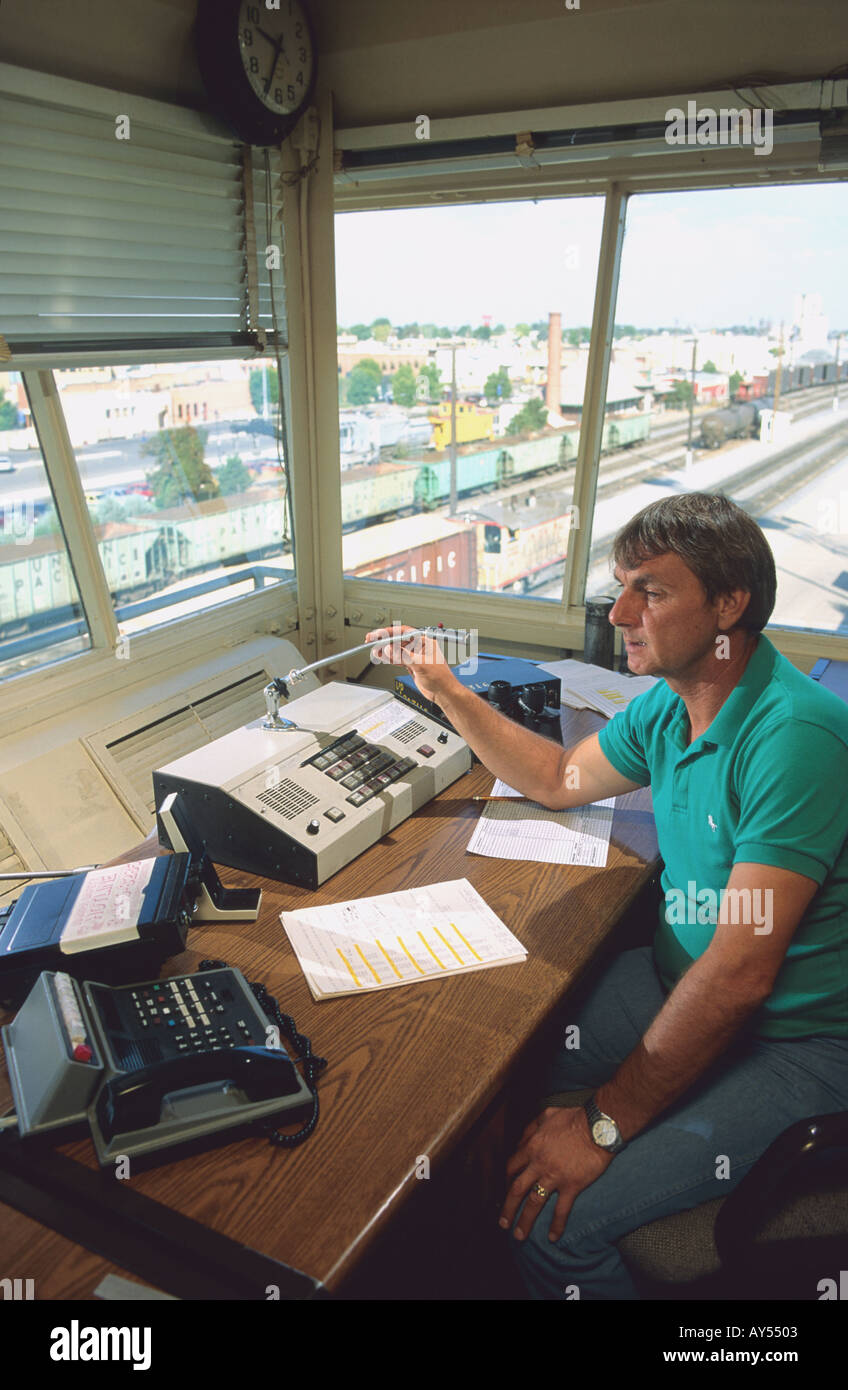 Railroad yard control tower hi-res stock photography and images - Alamy