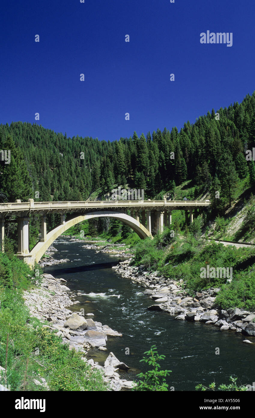 The Rainbow Bridge on Highway 55 over the Payette River in Idaho Stock ...