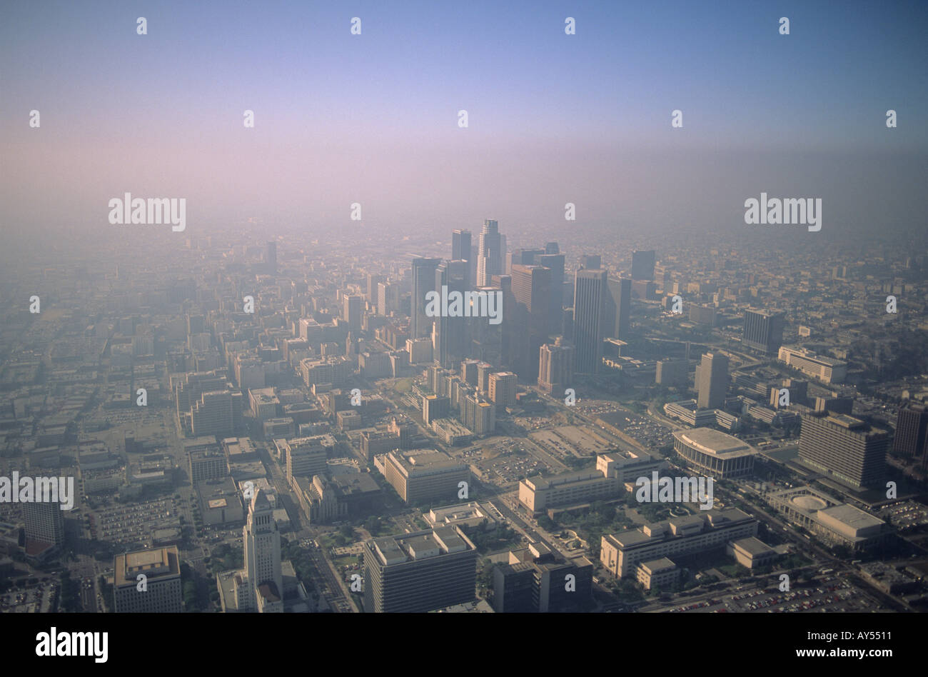 Smog and pollution over Los Angeles California Stock Photo - Alamy