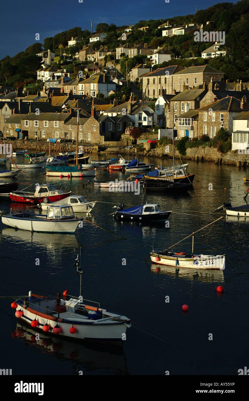 Cornwall the harbour of Mousehole village Stock Photo - Alamy