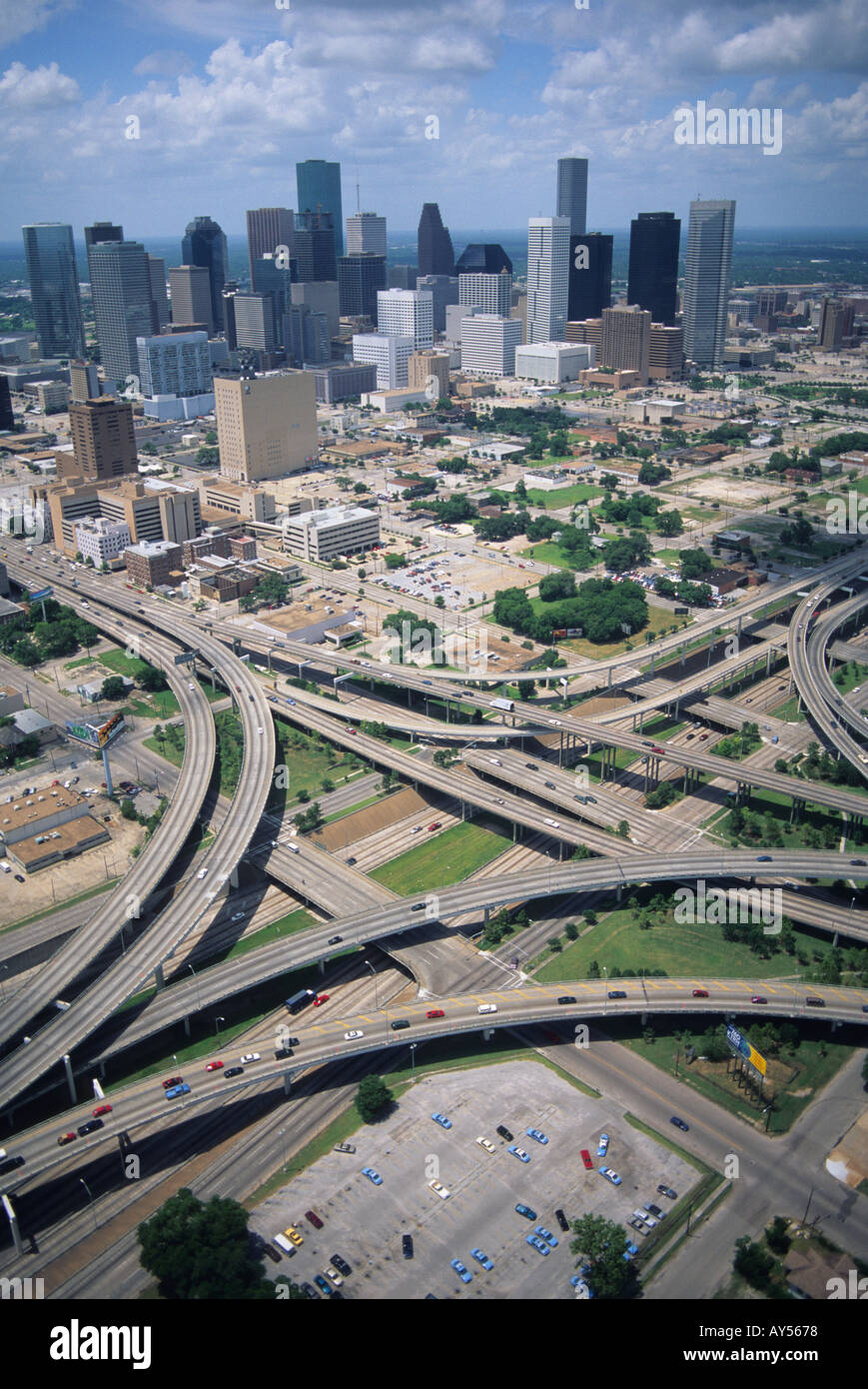 Houston freeway interchange hi-res stock photography and images - Alamy