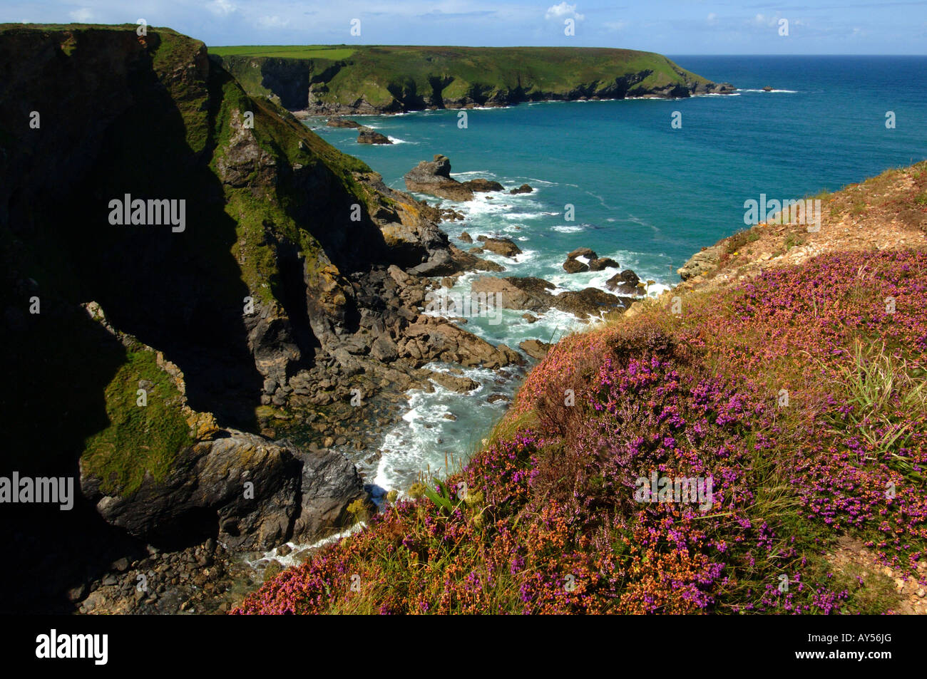 Cornwall Atlantic ocean cliffs Stock Photo - Alamy