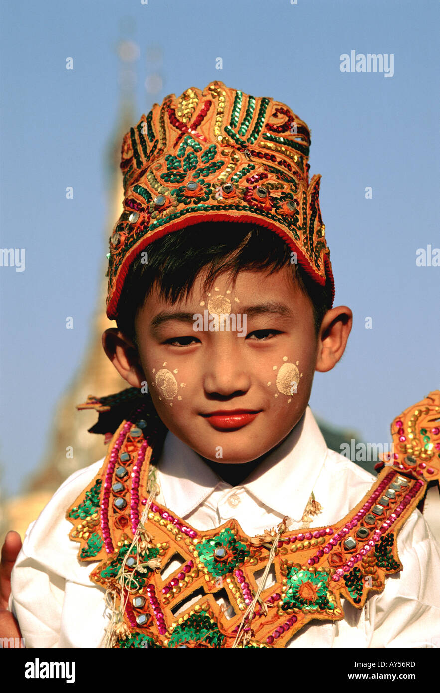 Myanmar Yangon Ordination Ceremony Stock Photo - Alamy