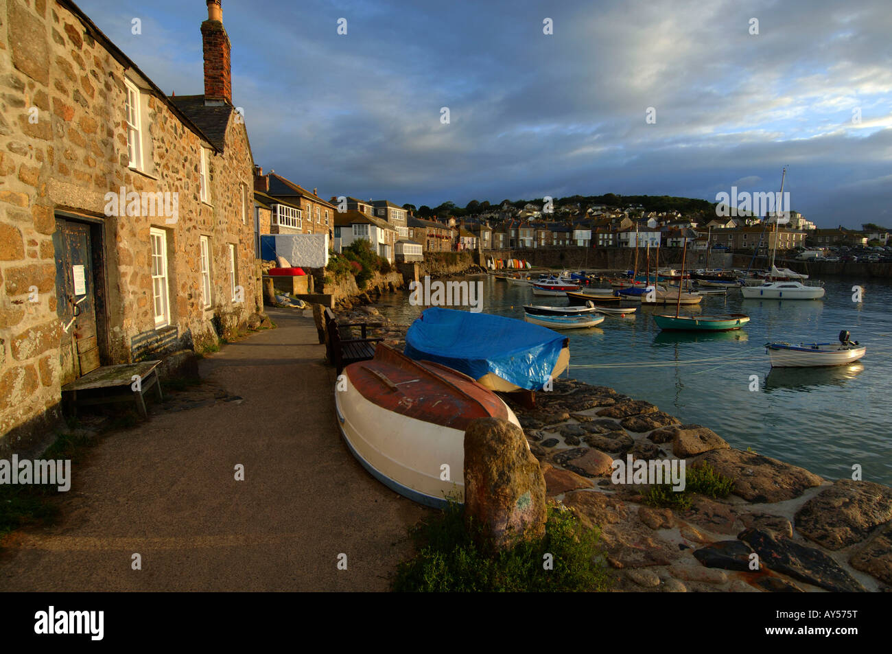 Cornwall the harbour of Mousehole village Stock Photo - Alamy